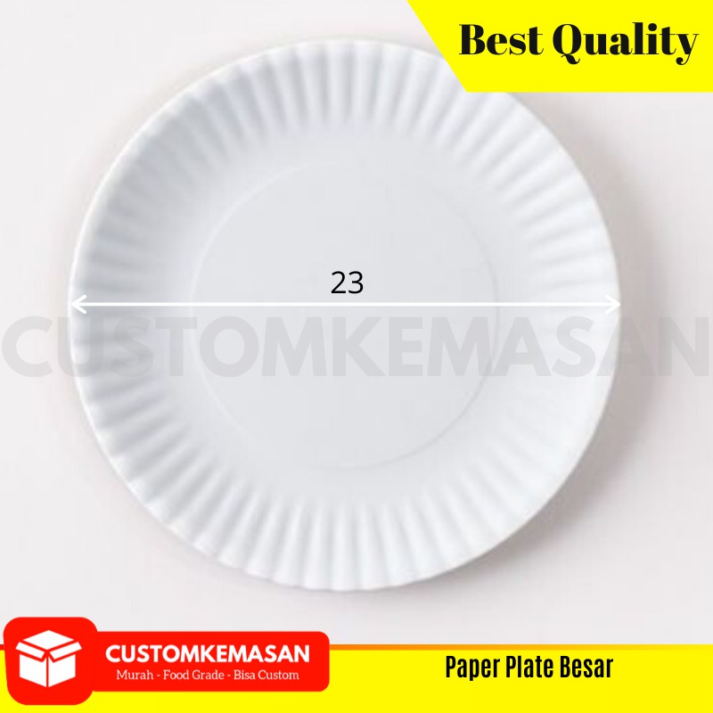 Jual Piring Kertas 23CM/ Paper Plate / Paper Plate Besar / Tempat Makan ...