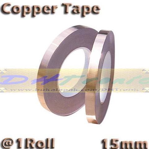 Jual 1 Roll 15Mm Copper Tape Foil Isolasi Solatip Tembaga Jalur Pcb Mod ...
