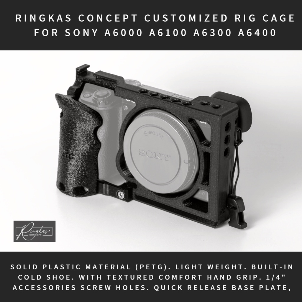 Jual RINGKAS CONCEPT Rig Cage Case Sony A6000 A6100 A6300 A6400 A6500 ...