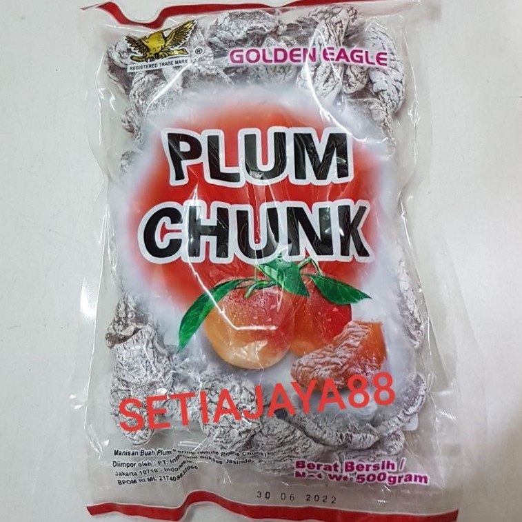Jual GOLDEN EAGLE PLUM CHUNK/BUAH PLUM KERING CINA 500 GRAM | Shopee ...