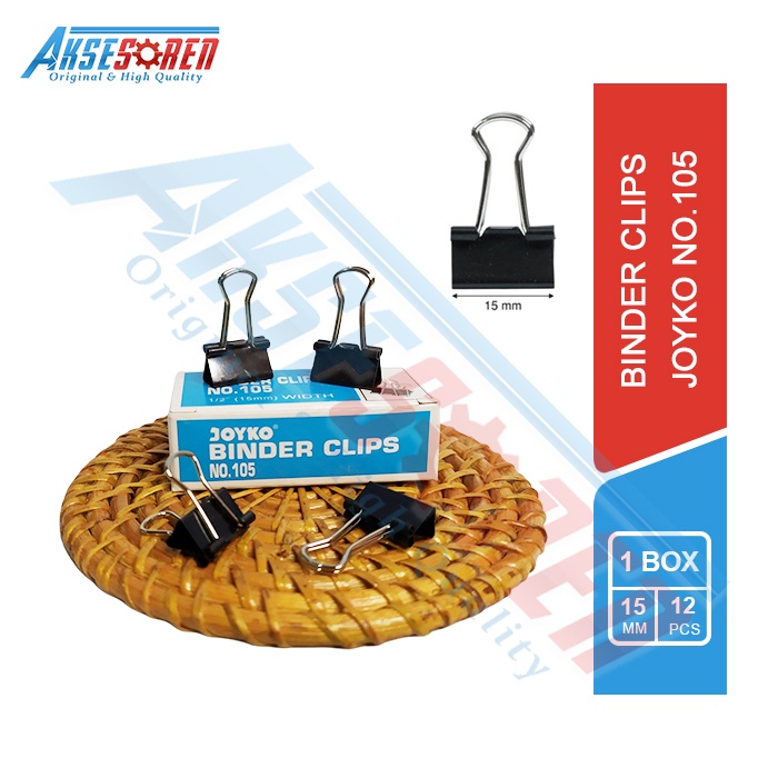 Jual Binder Clips Joyko No.105 [1 Box] / Penjepit Kertas Joyko / Klip ...