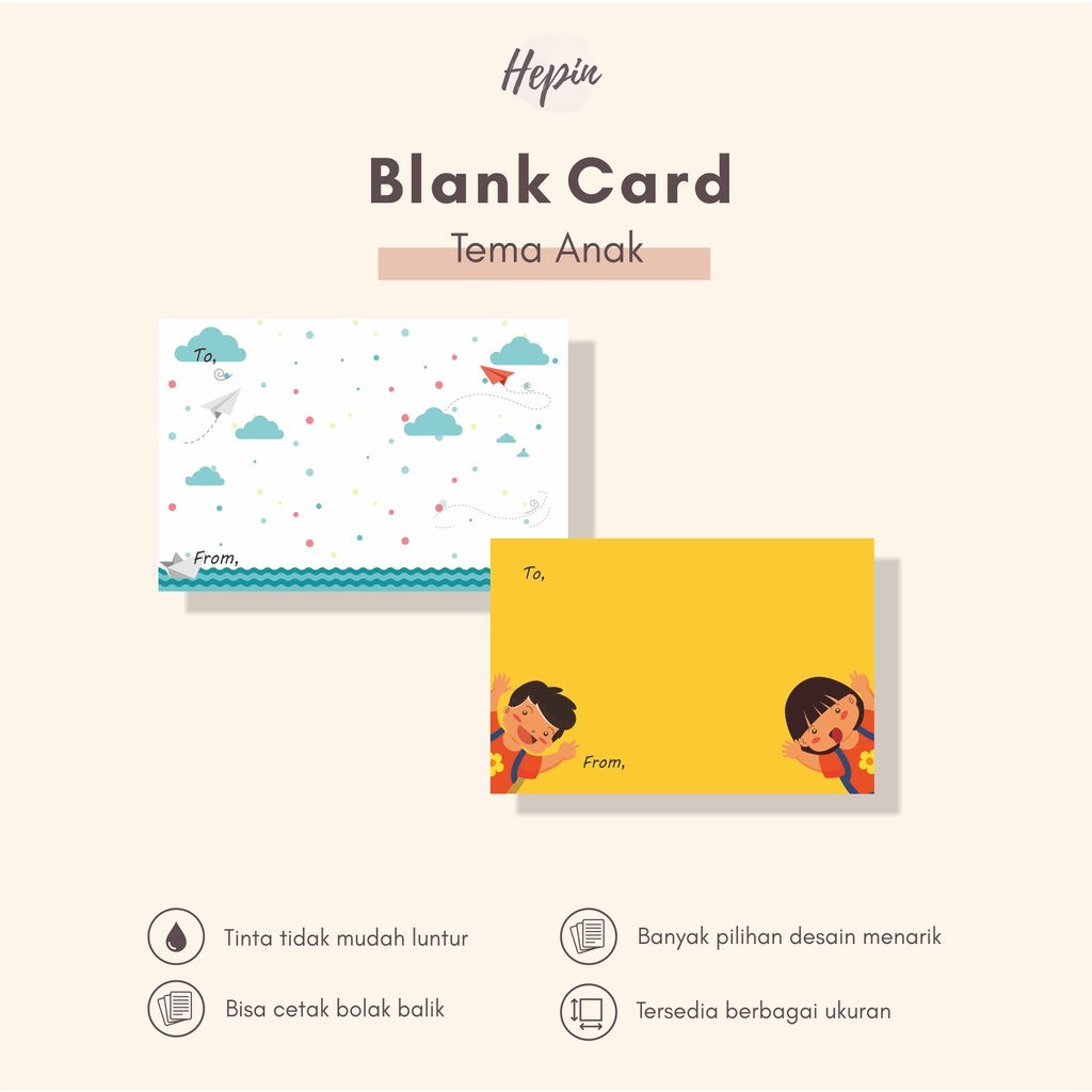 Jual cetak blank card tema ANAK murah | Shopee Indonesia