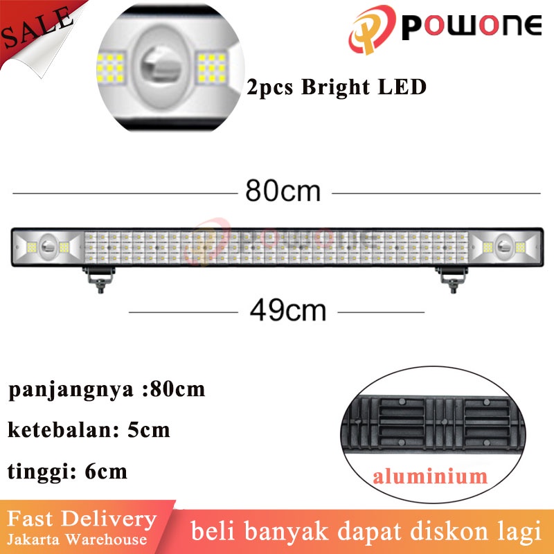 Jual Powone 20 45in 180W-612W Tri-Baris Lampu LED Bar Offroad Led Bar ...