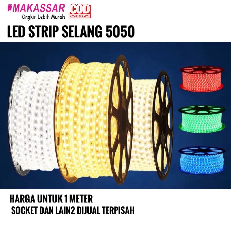 Jual LAMPU LED STRIP SELANG 220V / PER METER SUPER LAMPU TERANG SMD ...