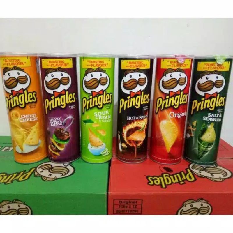Jual PRINGLES keripik kentang 110gr variant original murah | Shopee ...
