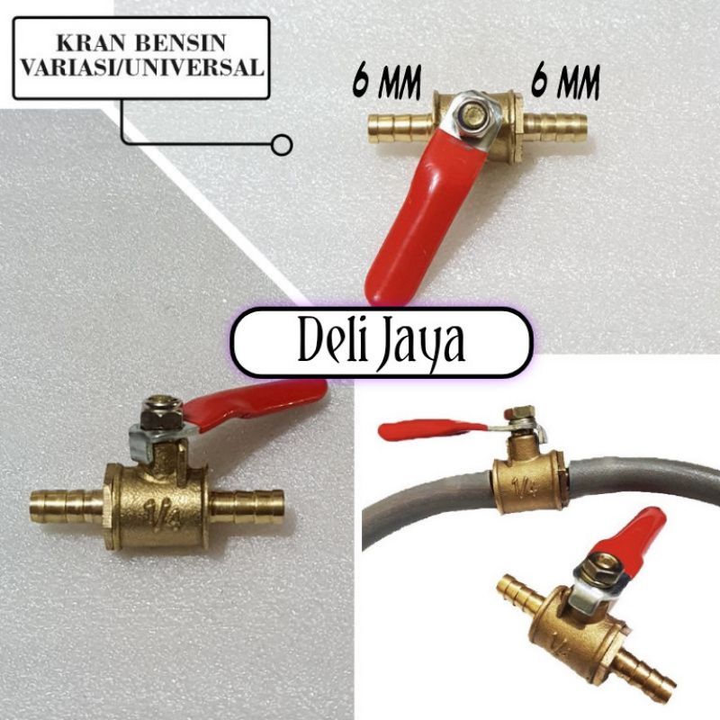 Jual Keran Bensin Universal 1/4" selang kecil 6mm/ Kran Bensin Motor Universal / Kran Minyak ...