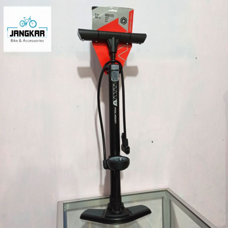 Jual POMPA LANTAI SEPEDA POLYGON ALLOY STEEL BIKE PUMP KEPALA COP AV FV ...