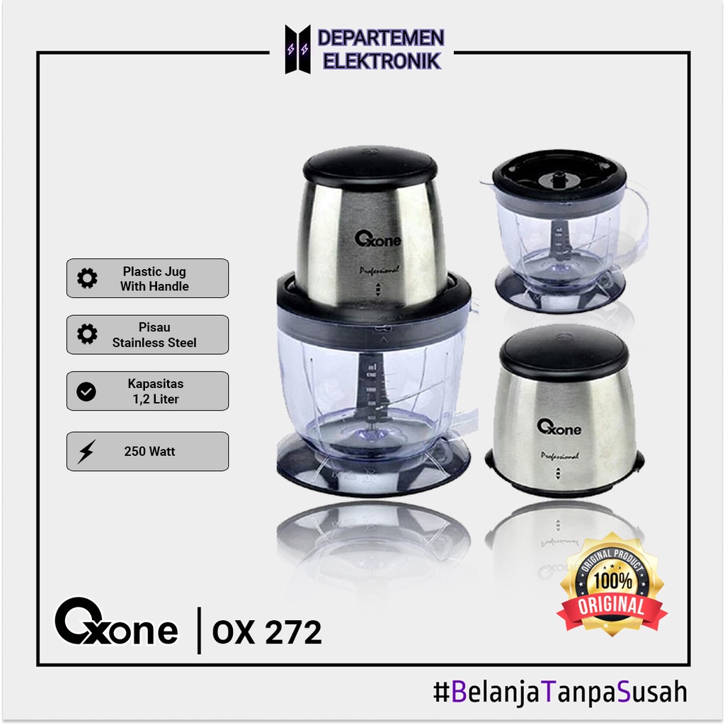 Jual Jumbo Chopper Stainless Oxone OX 272 MURAH BANGET / GARANSI RESMI | Shopee Indonesia