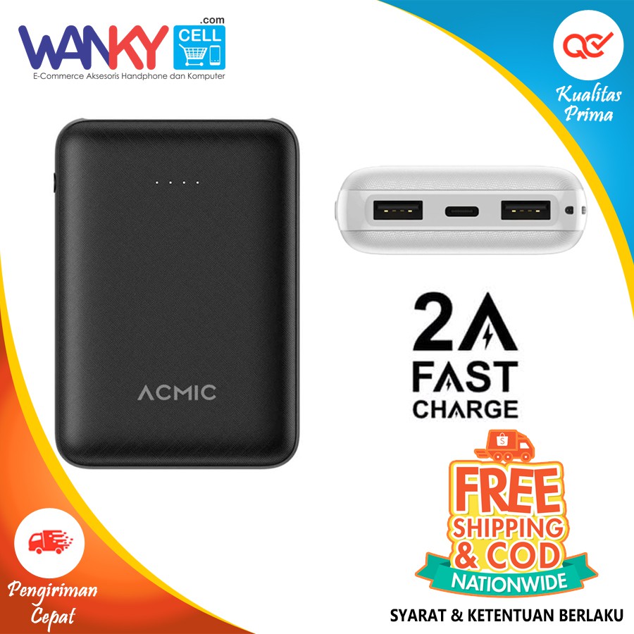 Jual POWER BANK ACMIC B10 MINI 10000 MAH (2A FAST CHARGE) | Shopee ...