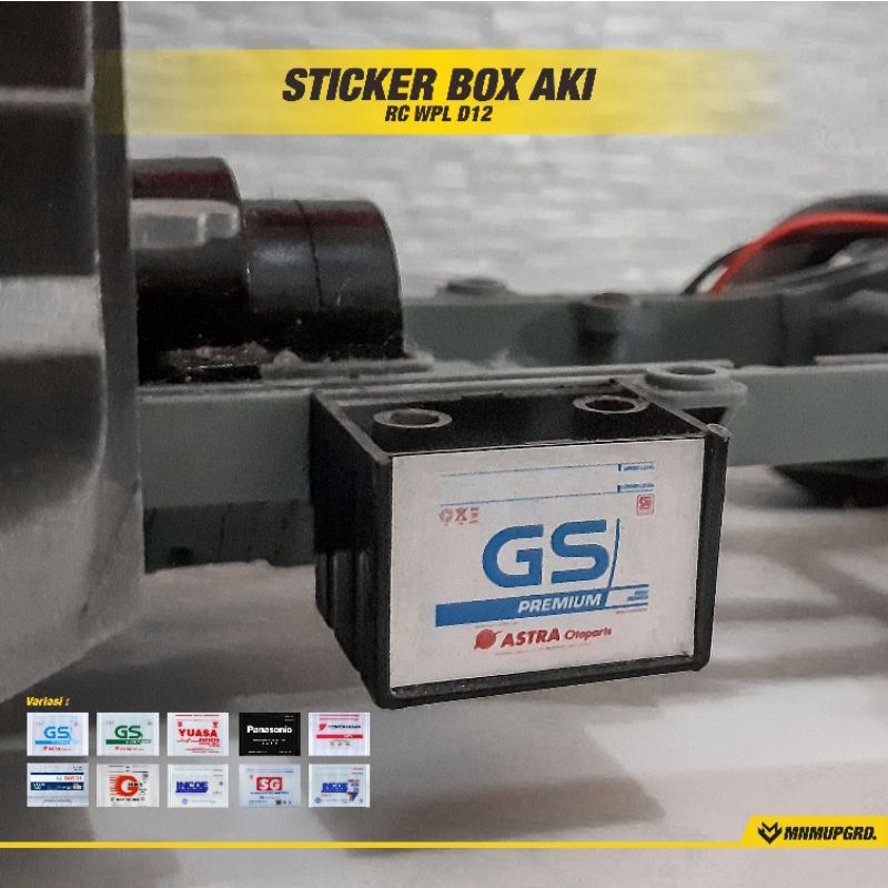 Jual Sticker RC box aki WPL D12 skala 1/10 | Shopee Indonesia