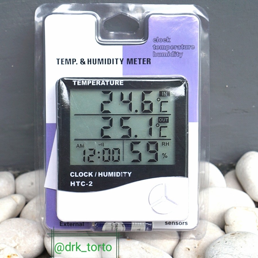 Jual Thermometer hygrometer HTC 2 / thermometer ruangan /termometer ...