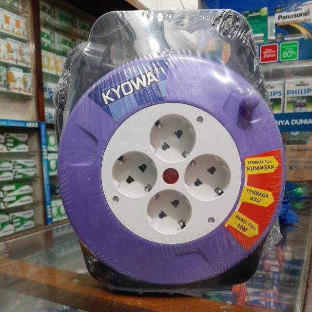 Jual Roll Kabel Cable Roll 4 Lubang 10 meter Kyowa | Shopee Indonesia