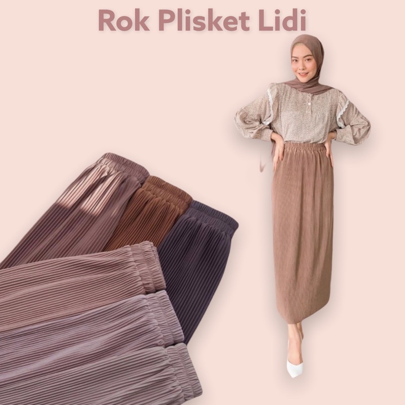 Jual ROK SPAN PLISKET LIDI ROK LIDI PLISKET PREMIUM | Shopee Indonesia
