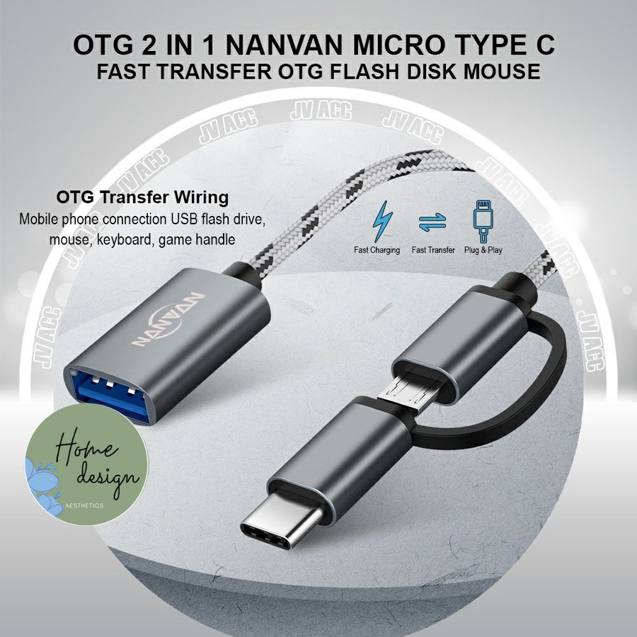 Jual OTG 2 IN 1 MICRO TYPE C FAST TRANSFER OTG FLASH DISK MOUSE | Shopee Indonesia