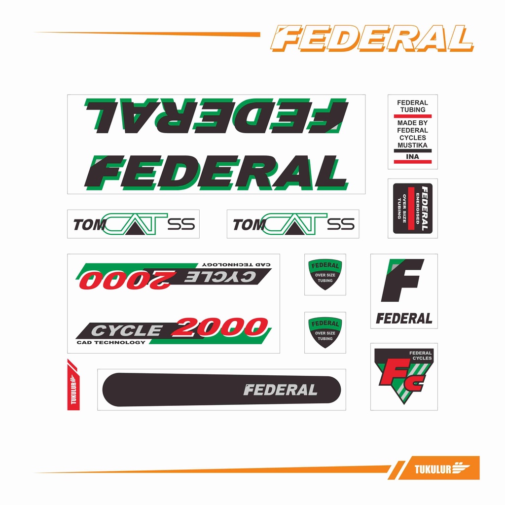 Jual STIKER DECAL SEPEDA FEDERAL TOM CAT MODEL 2 | Shopee Indonesia