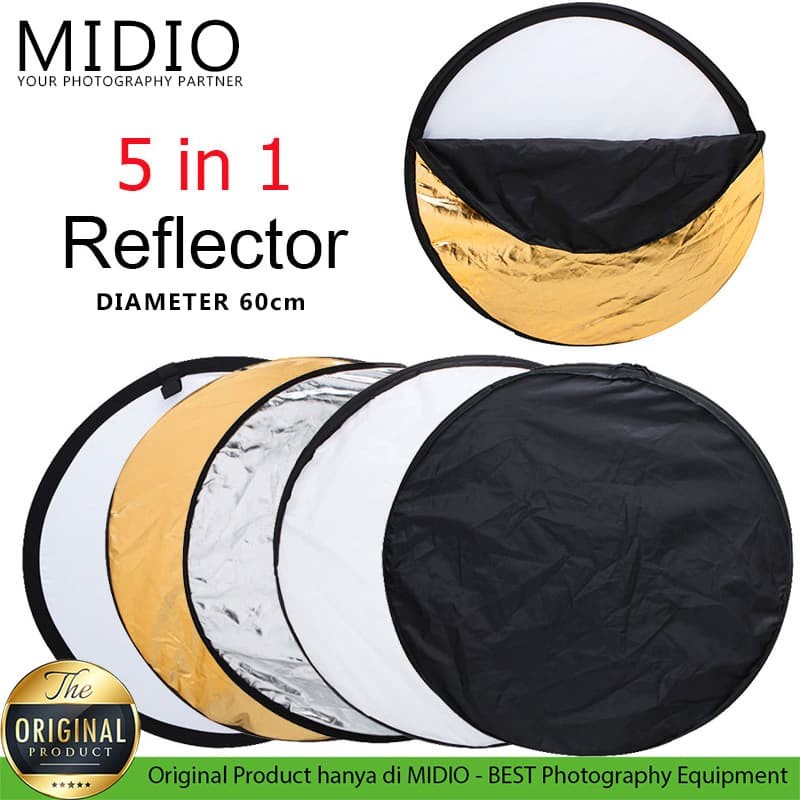 Jual Reflektor Foto Studio Foto 5in1 Midio Diameter 60cm Reflector ...