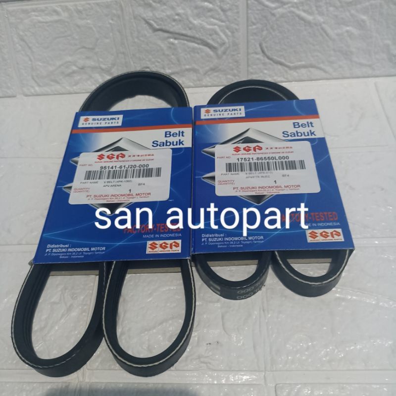 Jual fan belt fanbel vanbel tali kipas AC dan alternator Suzuki APV arena 1set original | Shopee ...