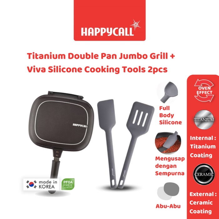 Jual Happycall Masak di Rumah 2 Pcs Set (Double Pan & Cooking Tools 2P ...