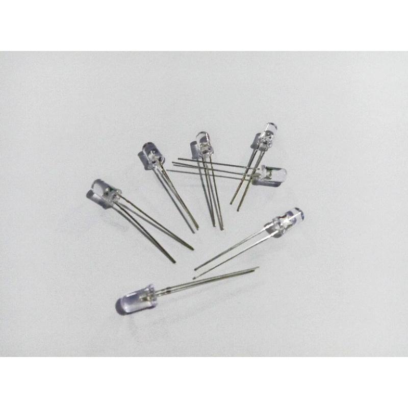 Jual Led bening 5mm merah putih hijau biru 2 warna 3 warna | Shopee ...