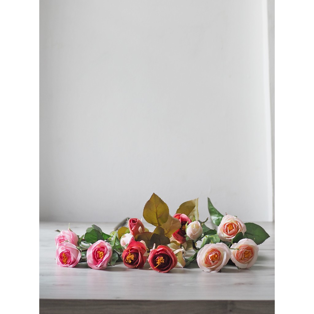 Jual Bunga Artificial Mawar Spray Benang Sari (NF115SA) | Shopee Indonesia