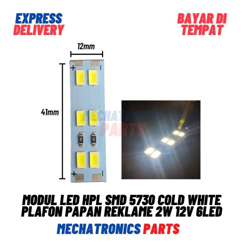 Jual [DSP-9028] HPL LED MODUL 12 VOLT 6 LED SMD 5730 2 WATT COLD WHITE PLAFON PAPAN REKLAME ...