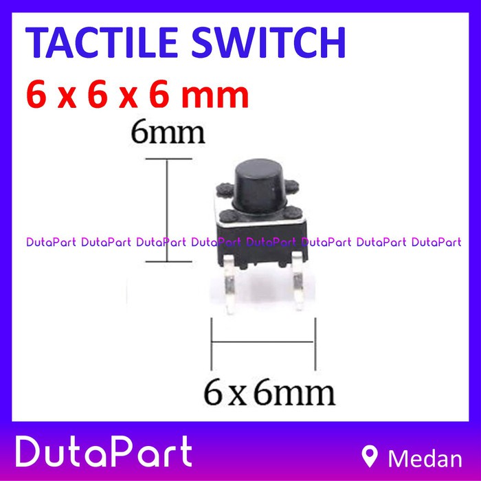 Jual Tactile Switch Push Button 6x6x6 mm 6x6 x 6mm PCB Mount Mini Micro ...