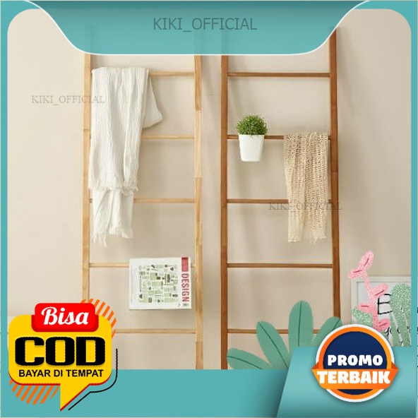 Jual KD LADDER TANGGA KAYU TINGKAT / GANTUNGAN SERBAGUNA / RAK TANGGA ...