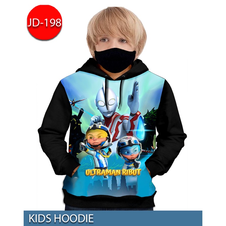 Jual Jaket Sweater Upin Ipin Ultraman Ribut Jaket Hoodie Anak Non ...