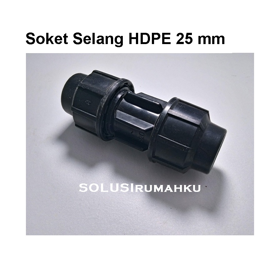Jual Socket Polos HDPE 3/4" Soket Selang ke Selang PE Hitam Selang PDAM ...