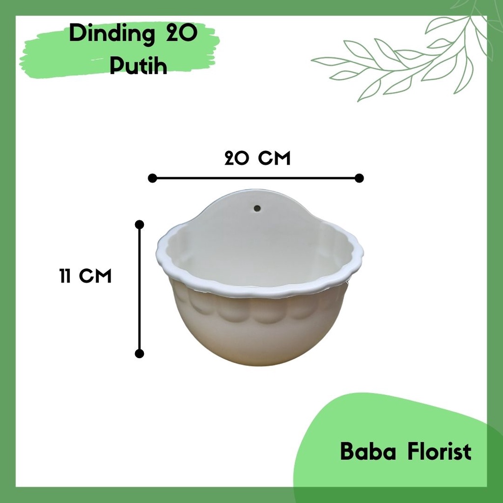 Jual POT DINDING 20 - POT TEMBOT - POT DINDING 20 CM - POT HIAS - POT ...