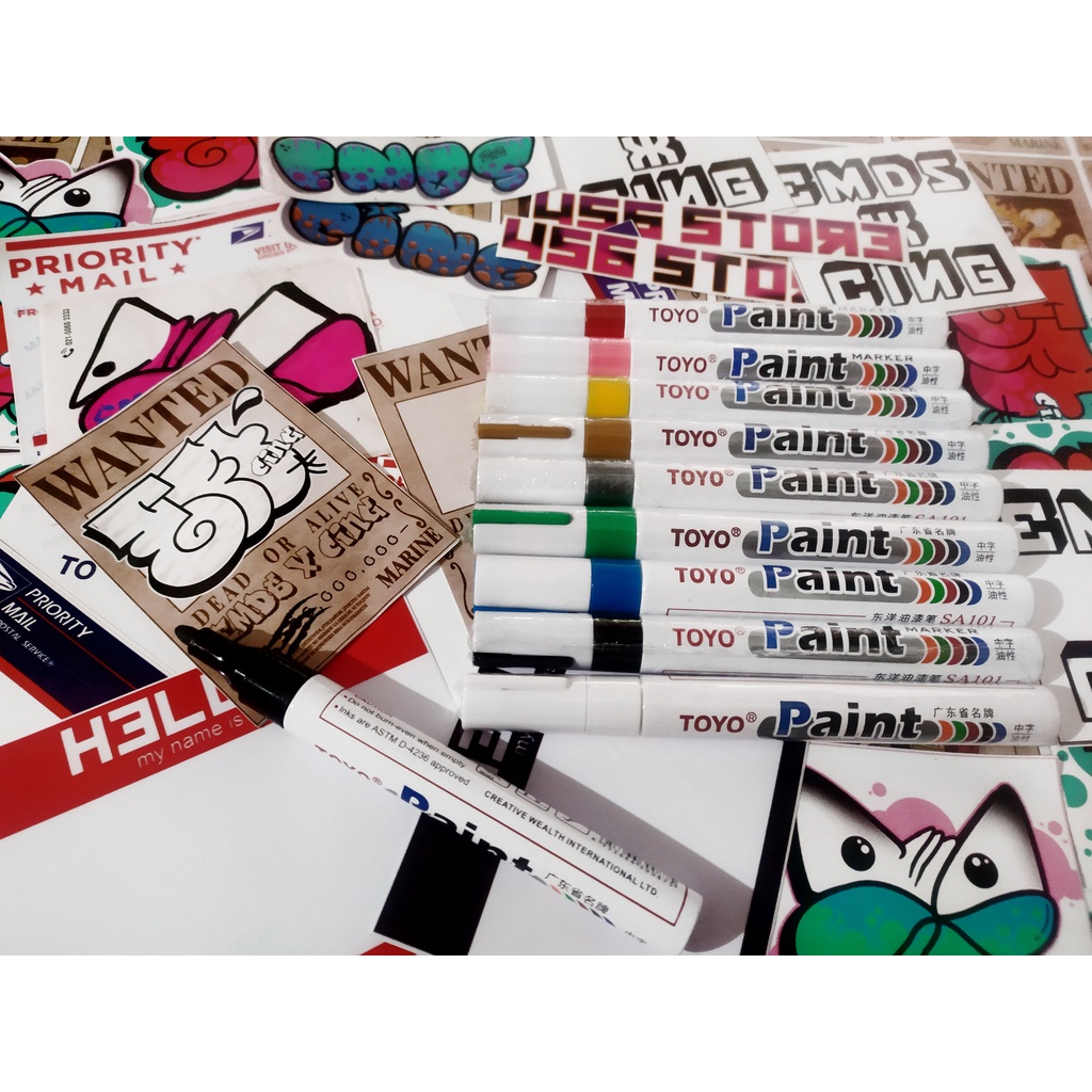 Jual Spidol Sticker Graffiti // Tagging // Tire Marker Toyo-Vauto Paint ...