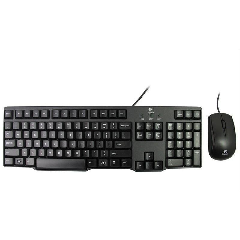 Jual Keyboard Mouse LOGITECH MK100 PS/2 USB Kabel Hitam | Shopee Indonesia