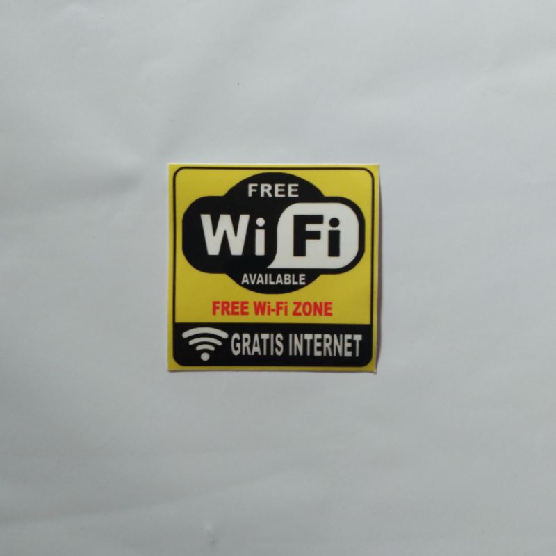 Jual stiker free wifi sticker internet gratis restoran kantor dll ...