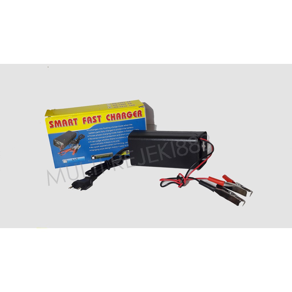 Jual SMART FAST CHARGER ACCU / CHARGER AKI 12V 10A | Shopee Indonesia