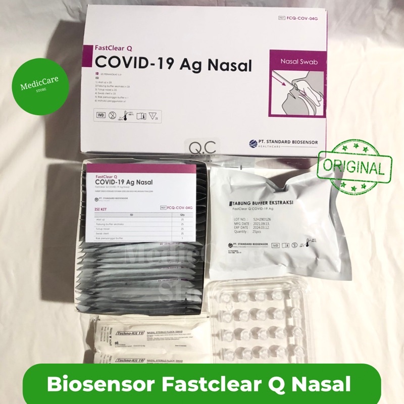 Jual Biosensor Fastclear Q Nasal Antigen Swab Test Ecer Satuan | Shopee ...