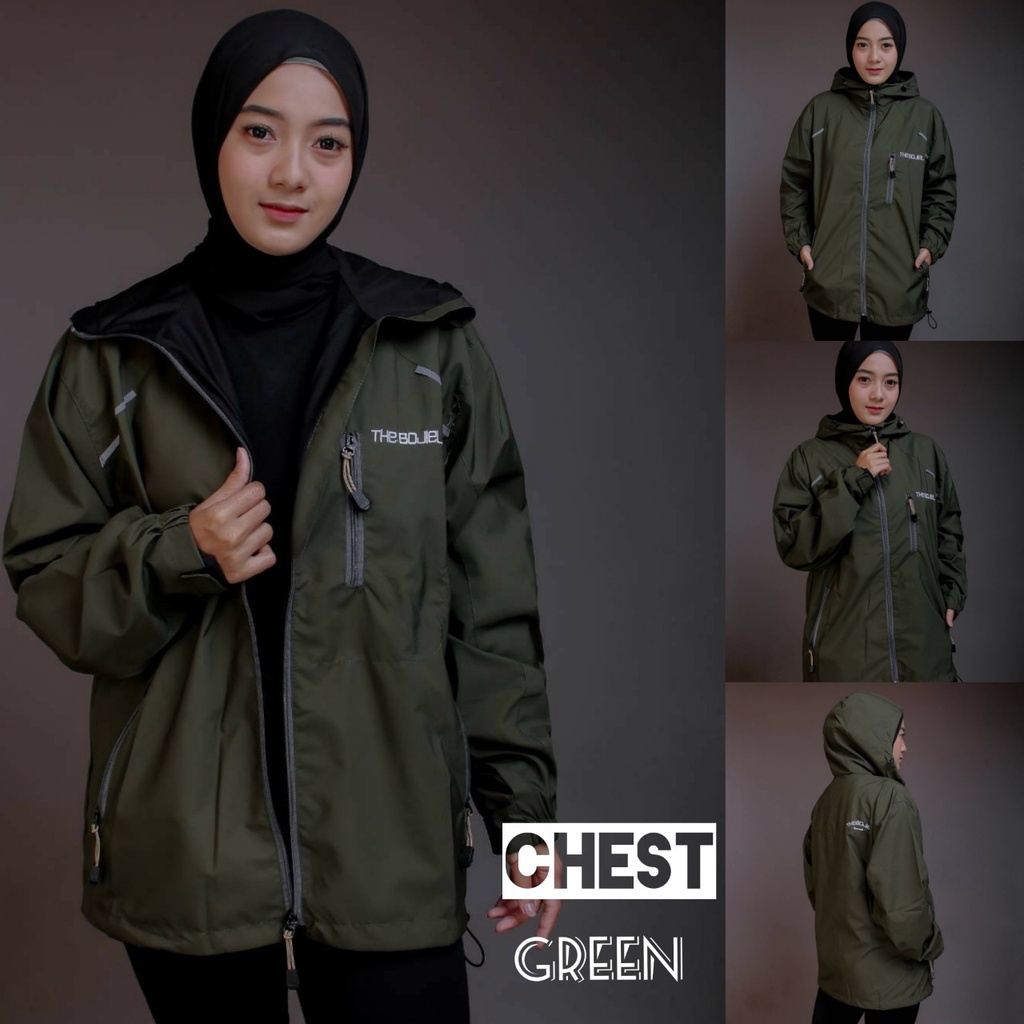Jual JAKET OUTDOOR WATERPROOF - ORIGINAL THE BOJIEL - CHEST GREEN ...