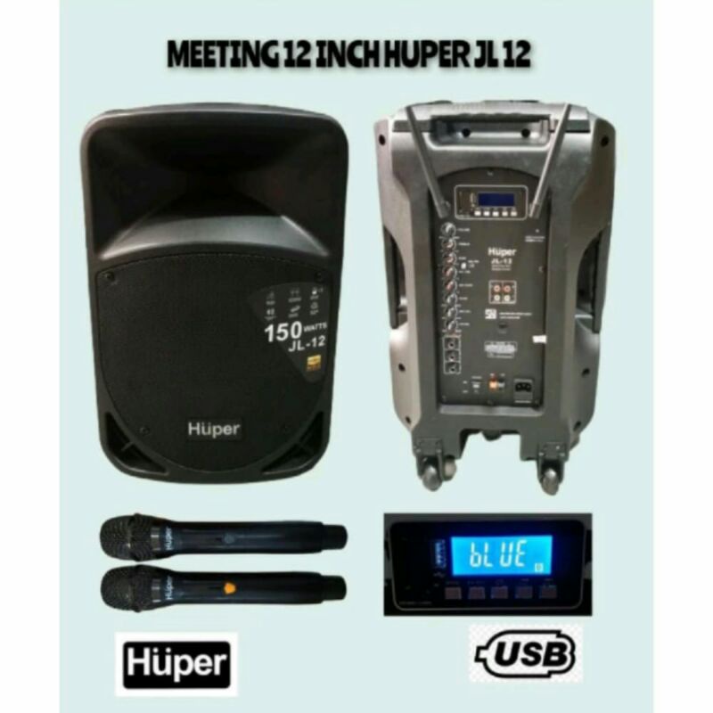 Jual Speaker Portable Meeting HUPER JL12 ORIGINAL 12 inch | Shopee Indonesia