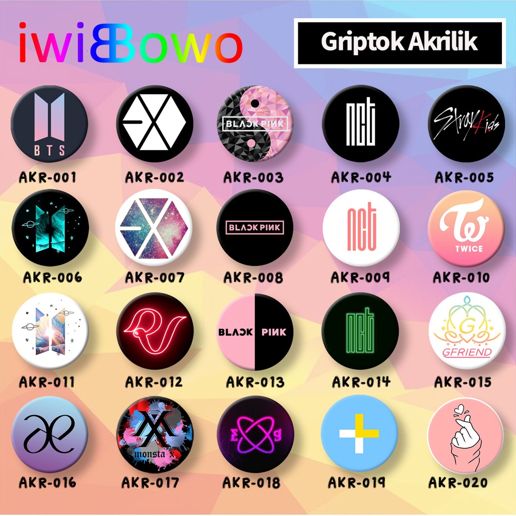 Jual Griptok AKRILIK tema Kpop: BTS, EXO, NCT, Blackpink, Gfriend ...