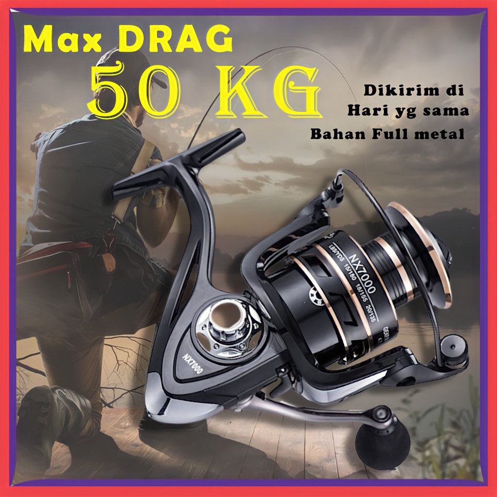 Jual Katrol Kerekan Rell Pancing Power Handle Max DRAG 50 KG Reel ...