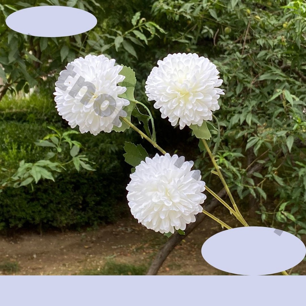 Jual ARTIFICIAL POM POM FLOWER | PREMIUM QUALITY BUNGA | Shopee Indonesia