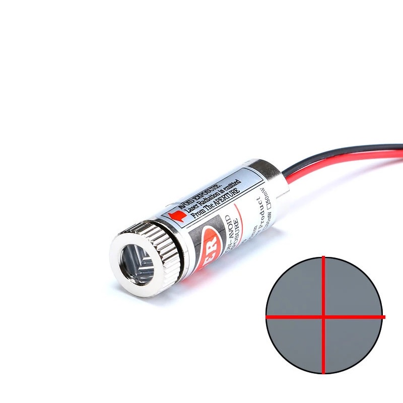 Jual Red Cross Line Laser Module 650nm 5mW Head Glass Lens Focusable 3V ...