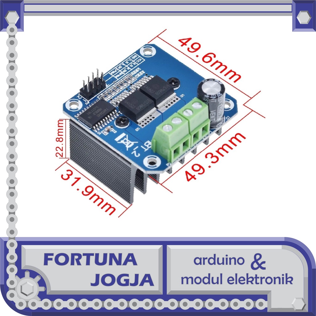 Jual Motor Driver BTS7960 H-bridge 43A driver motor | Shopee Indonesia