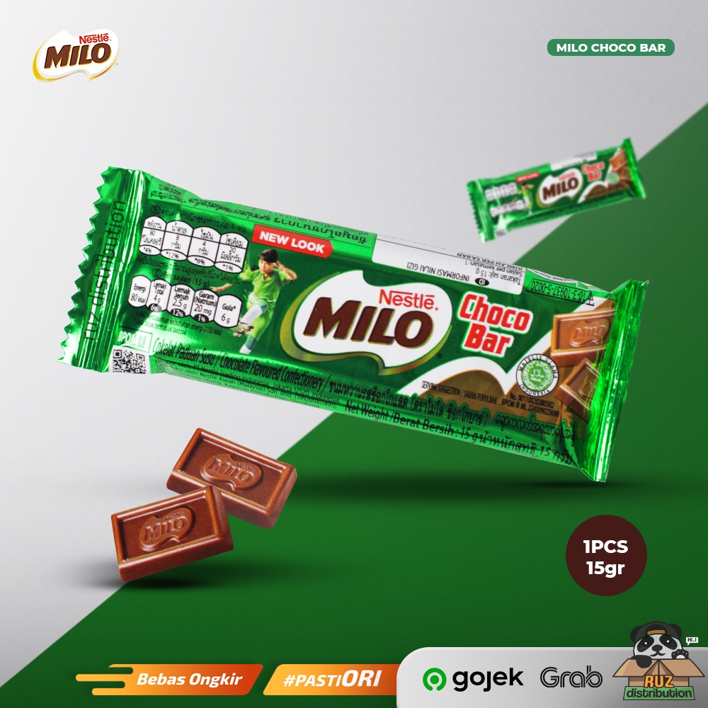 Jual MILO Choco Bar 15g Per Pcs Satuan - Milo Coklat Bar | Shopee Indonesia