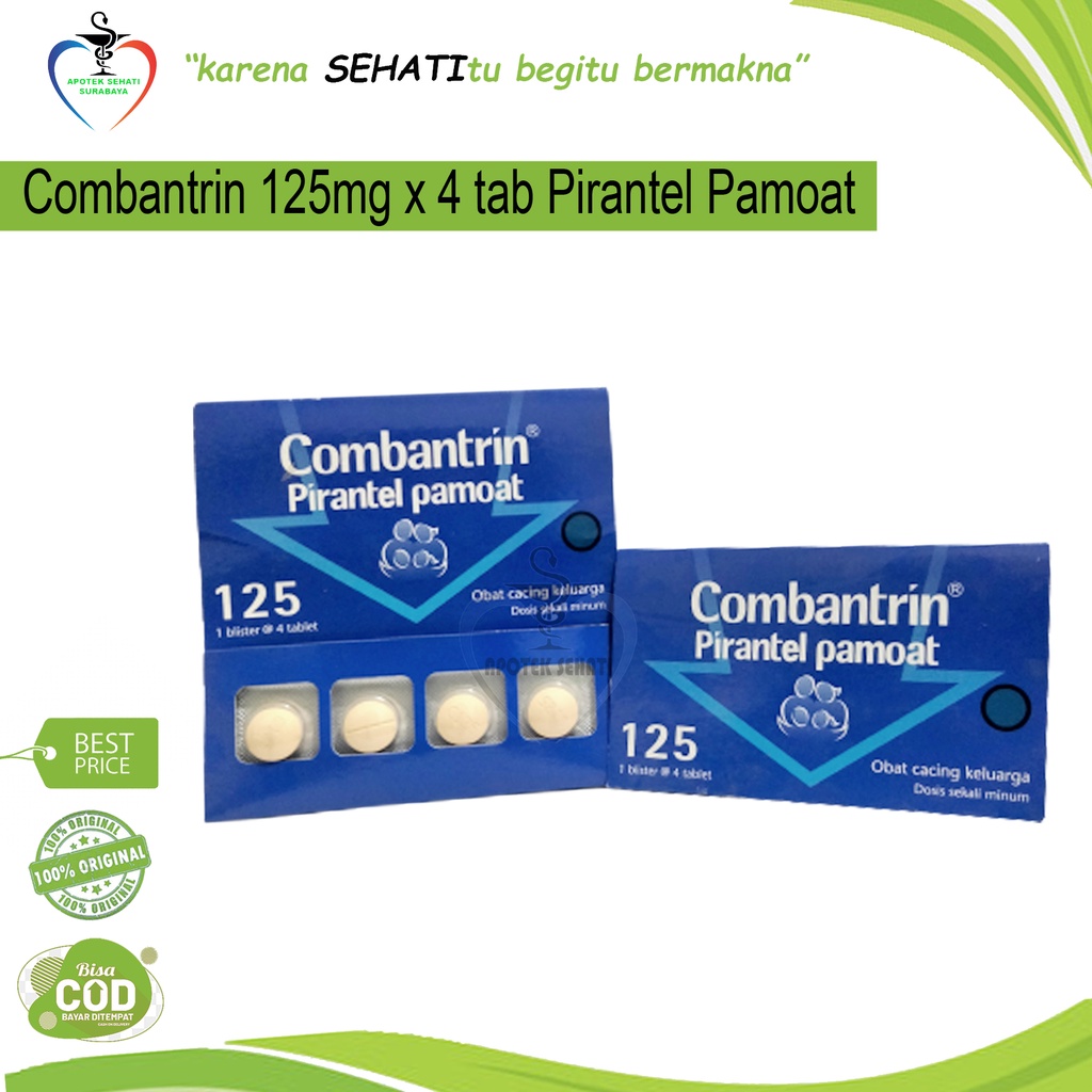 Jual Combantrin Tablet 125mg Obat Cacing Dewasa | Shopee Indonesia