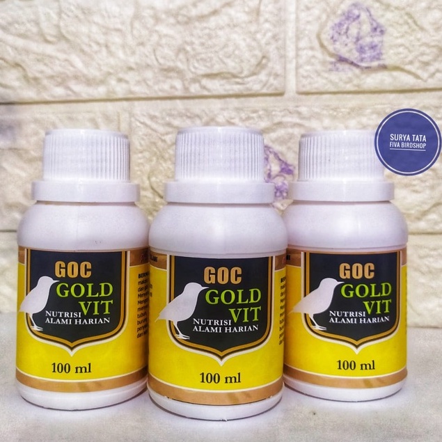 Jual GOC GOLD VIT Plus 100ML vitamin probiotik dan antibiotik harian untuk burung kenari love ...