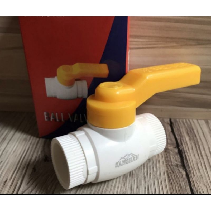 Jual Stop kran ball valve bahan UPVC ukuran 1/2 inch dan 3/4 inch ...