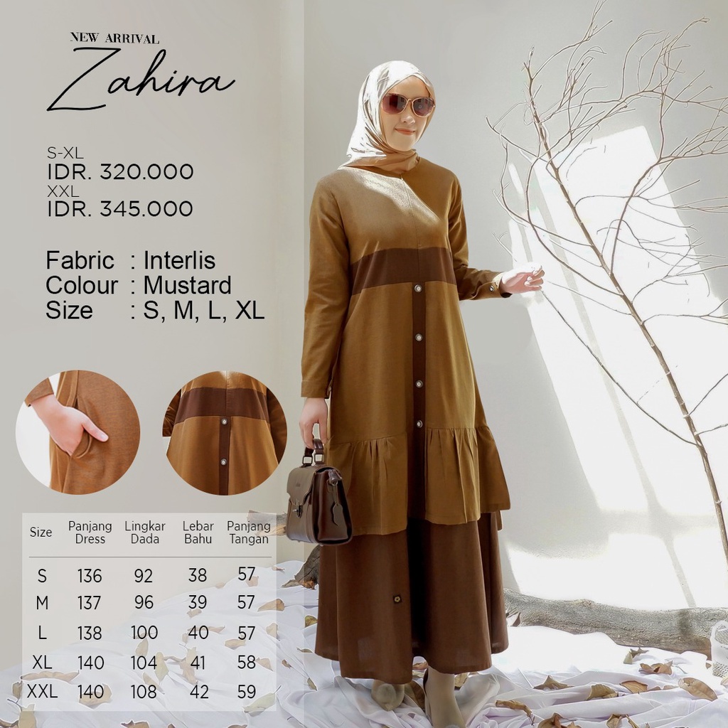 Jual NEW ARRIVAL ZAHIRA BY ENDOMODA BAHAN INTERLIS GAMIS BUSUI FRIENDLY ...