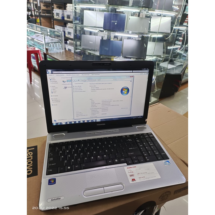 Jual Laptop Leptop Seken Second Bekas Toshiba 15 inc satelite l500 ram 4gb dual core zoom siap ...