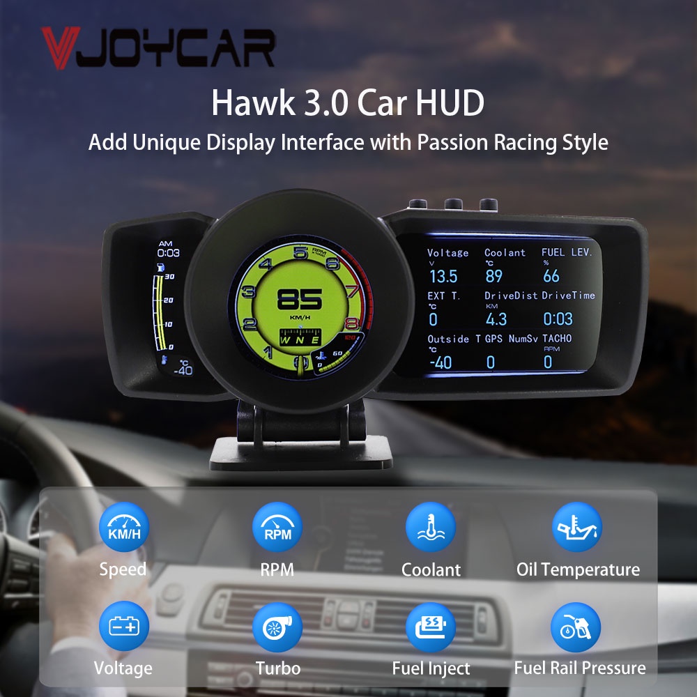 Jual PREORDER Vjoycar 2021 New HUD Gauge Hawk 3.0 OBD2 Auto Scanner Car ...