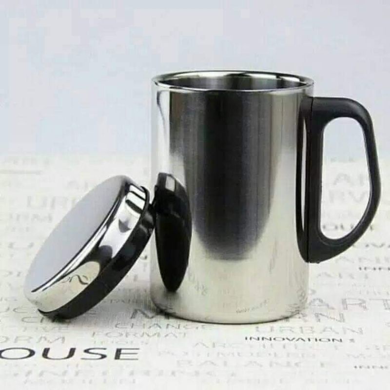 Jual Mug gelas stenlist/vacuum cup stenlist/mug gelas kopi tahan panas ...